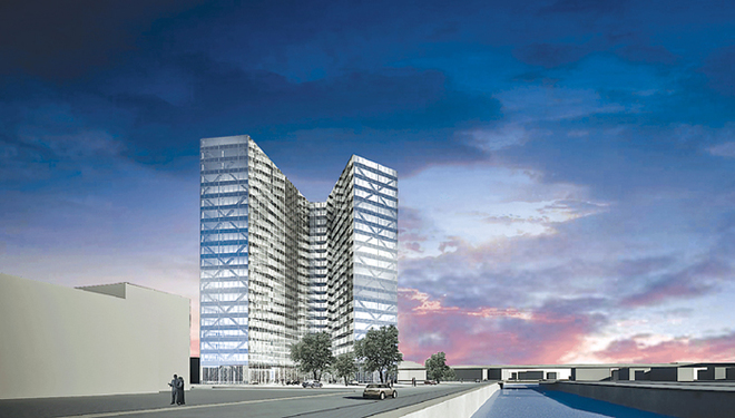 Fassade Orhideea Towers — Deutsch